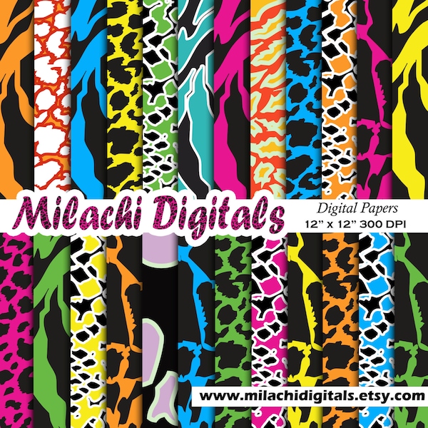Animal Print Papers - Etsy