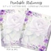 Printable Purple Floral Stationery, Digital Paper for Journals, Writing ...