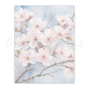 Cherry Blossom Stationery Printable, Journal Paper, Letter Writing ...