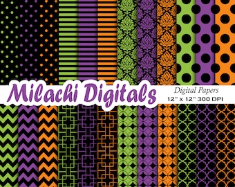 Halloween Digital Paper Trick or Treat Scrapbook Papers Boo | Etsy