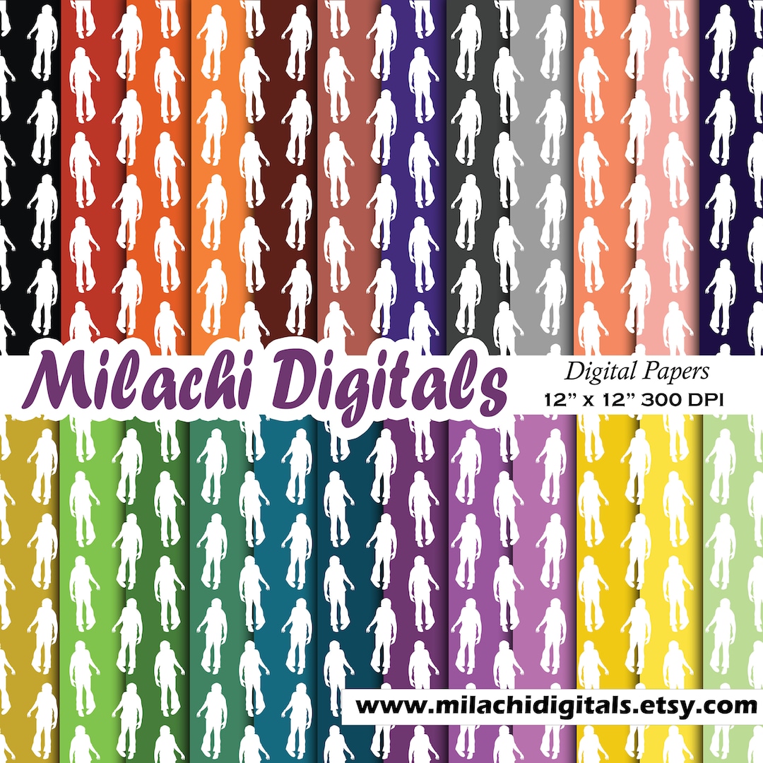 Zombie Digital Paper, Halloween Scrapbook Paper, Seamless Backgrounds ...