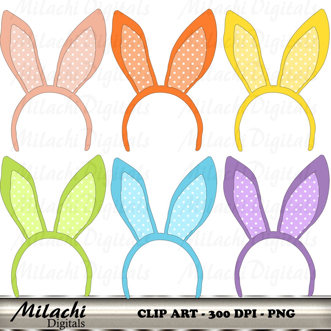 Bunny Ears Clipart, Digital Clip Art, Printable, Commercial Use ...