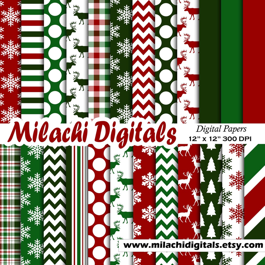 Christmas Digital Paper, Holiday Scrapbook Papers, Snowflake Wallpaper ...