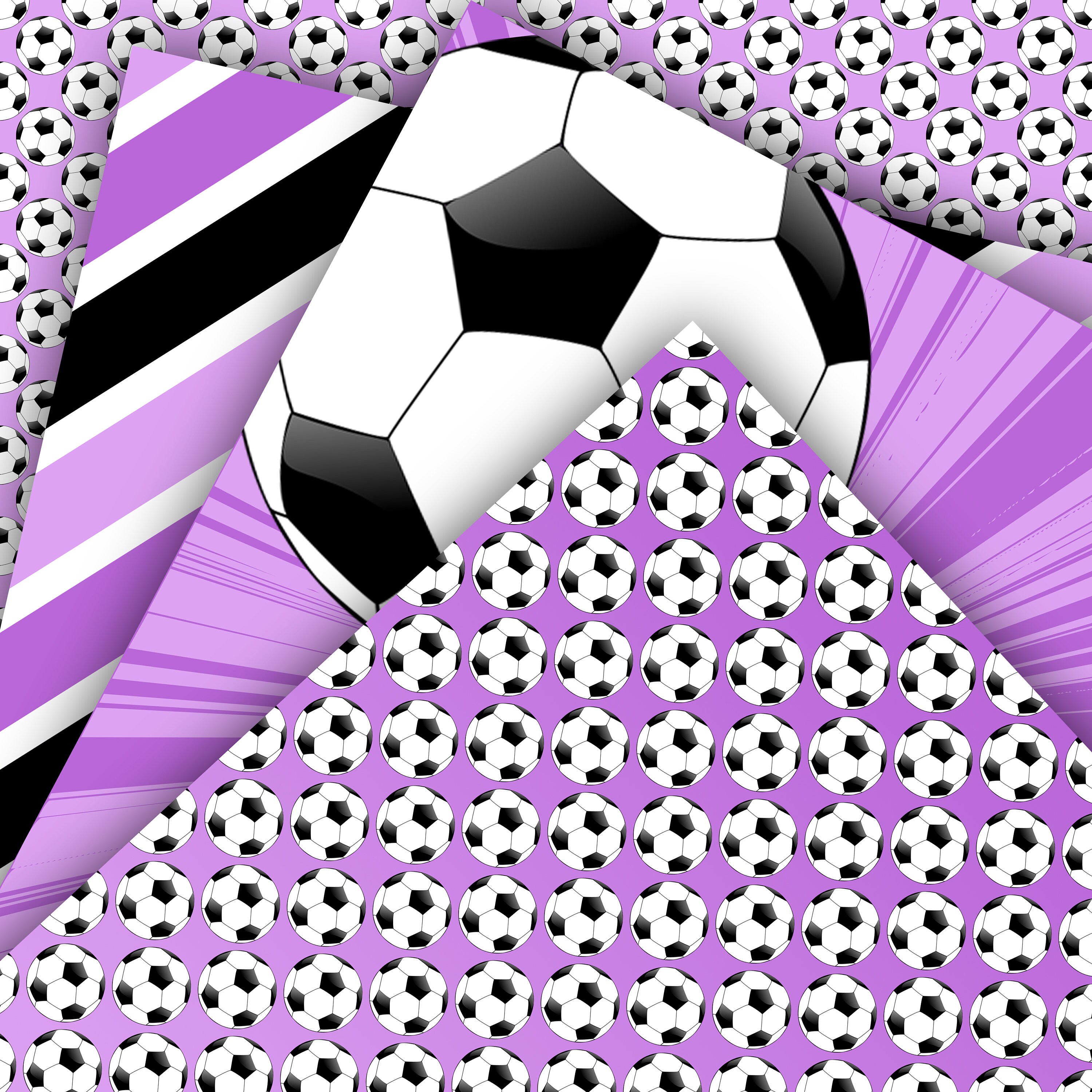 Soccer Digital Paper, Sport Scrapbook Papers, Football Background ...
