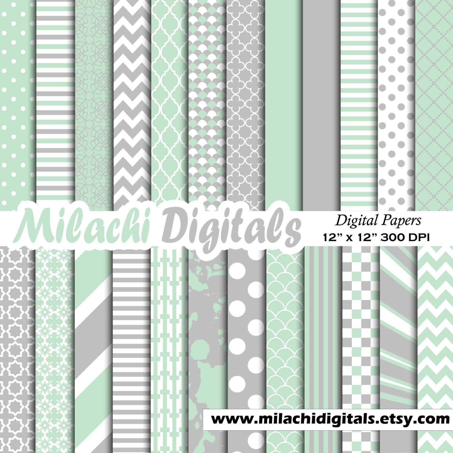 Mint Chevron Desktop Background