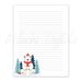 Printable Holiday Polar Bear Stationery, Christmas Digital Paper for ...