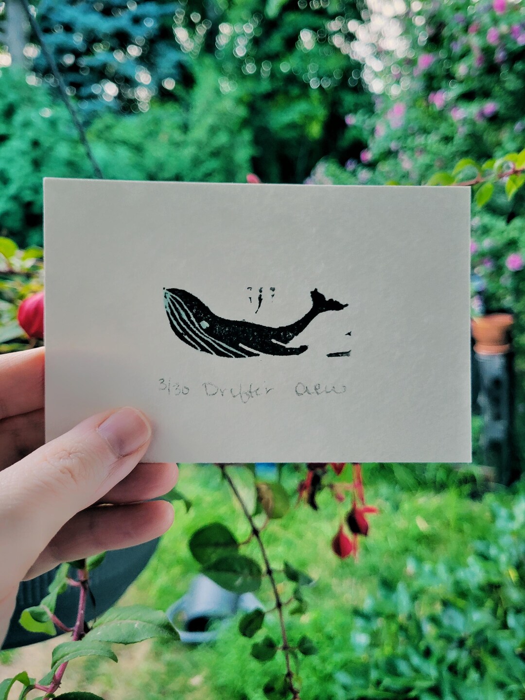 Blue Whale | Block Print | Linocut | Wall Art | Decor - Etsy