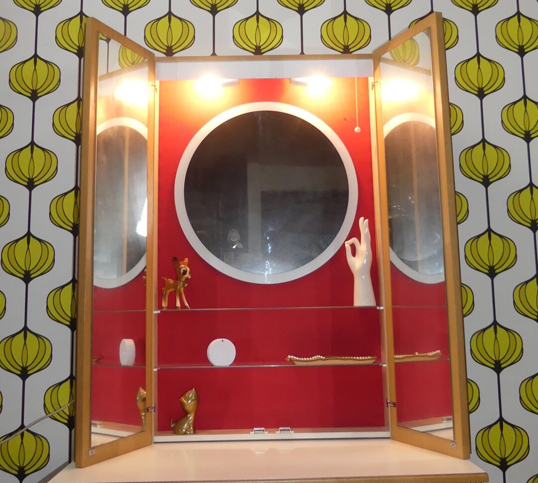 Cooler 60er Jahre Spiegelschrank Wand Garderobenspiegel - Etsy.de