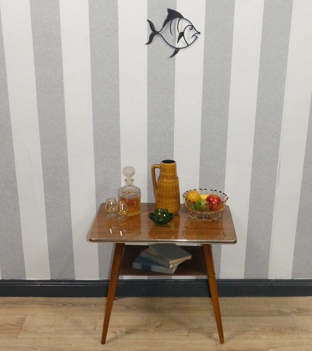 60s Cocktail Table Resopal Teak Look Shelf Side Table Coffee Table ...