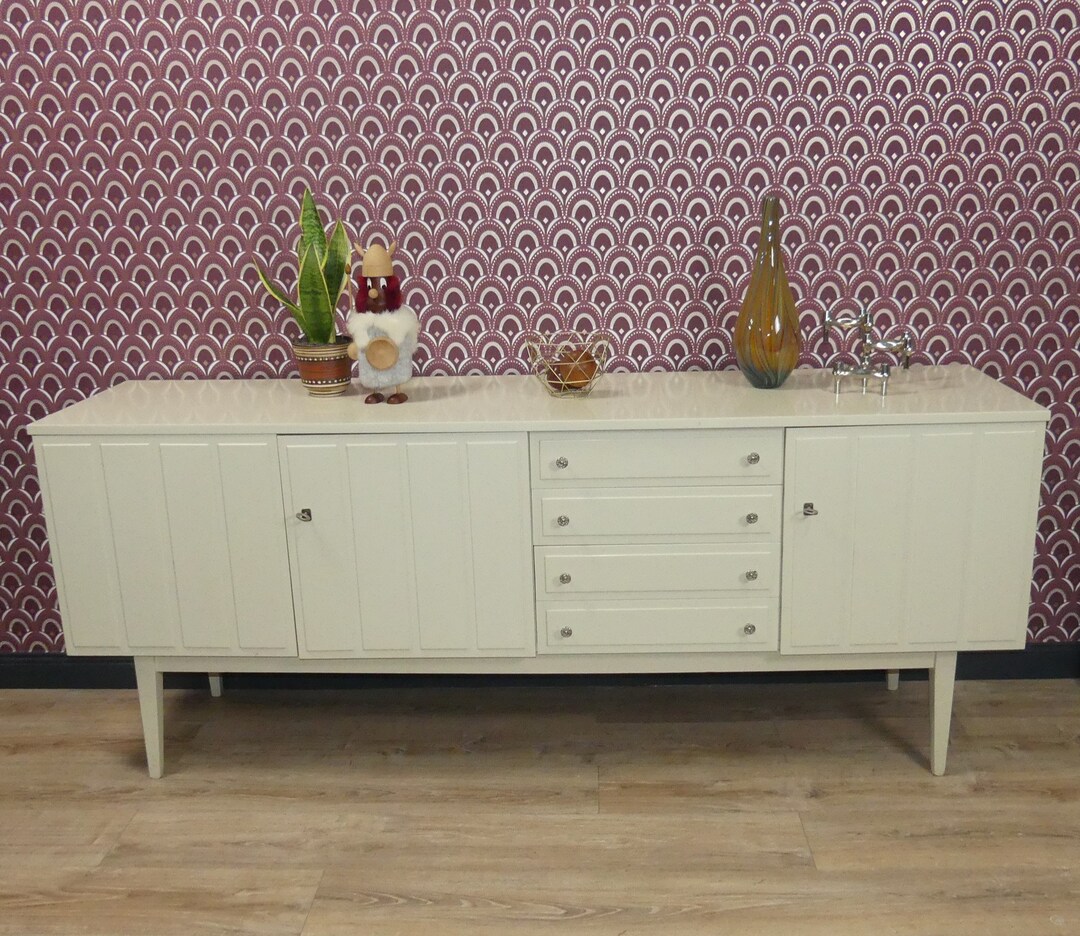 60s 70s Large Sideboard Panton Era White 2 M Mid Century Space - Etsy