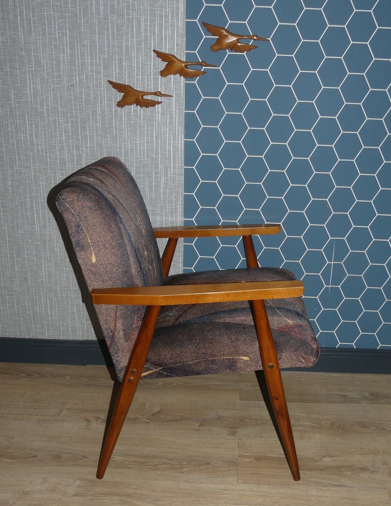 60s Lounge Chair Armchair Wooden Frame Armchair Sixties easy | Etsy