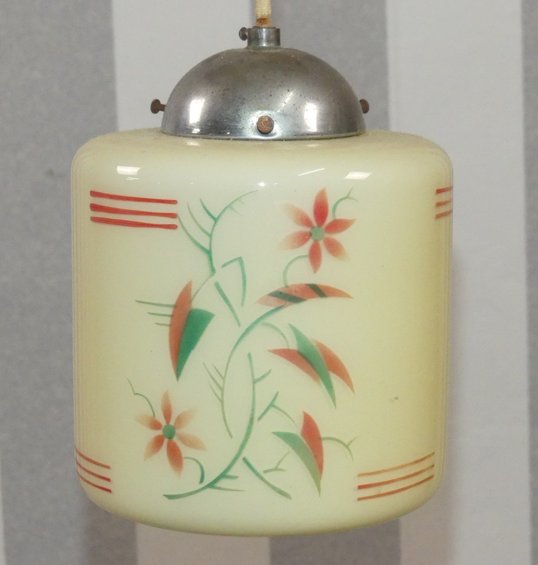 Noble 60s Hanging Lamp TEMDE 545 Ceiling Lamp Teak Ice Glass Chandelier ...