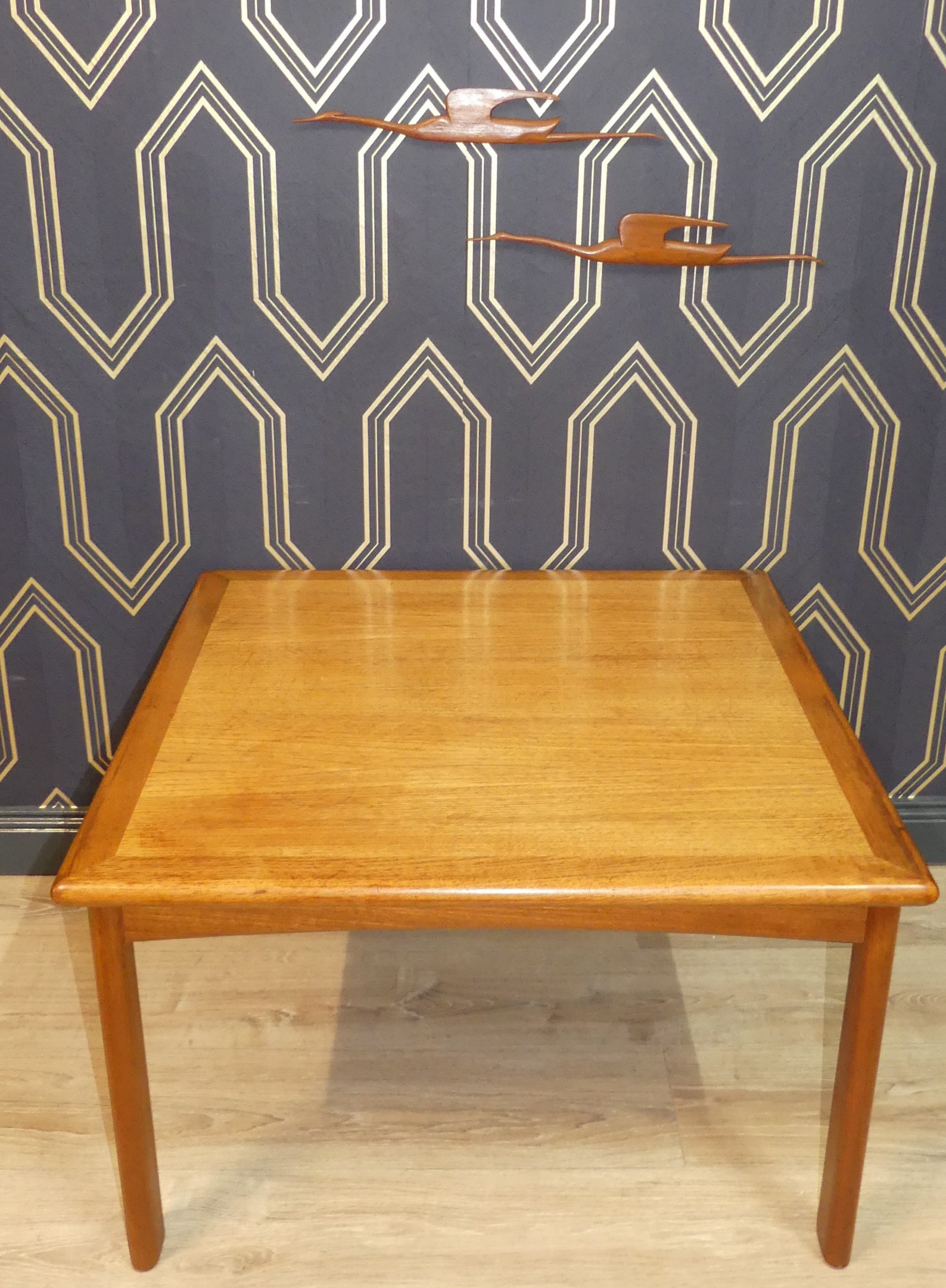 1960s TEAK Wooden Coffee Table 75x75 H47 Danish Design Simple and ...