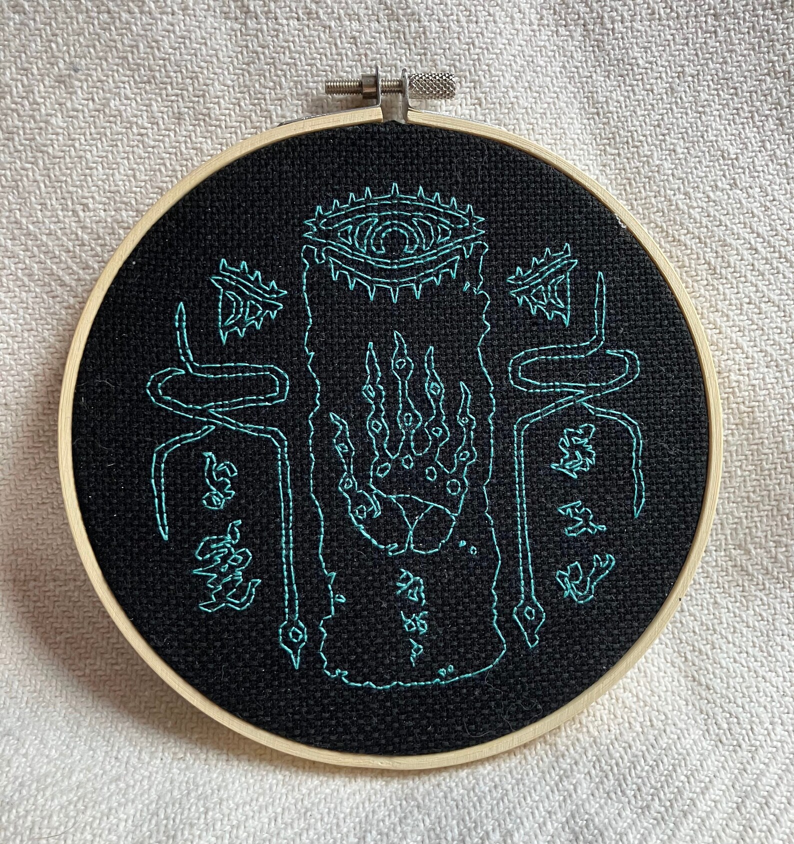 PDF the Legend of Zelda Inspired Zonai Hand Blackwork Embroidery Cross ...