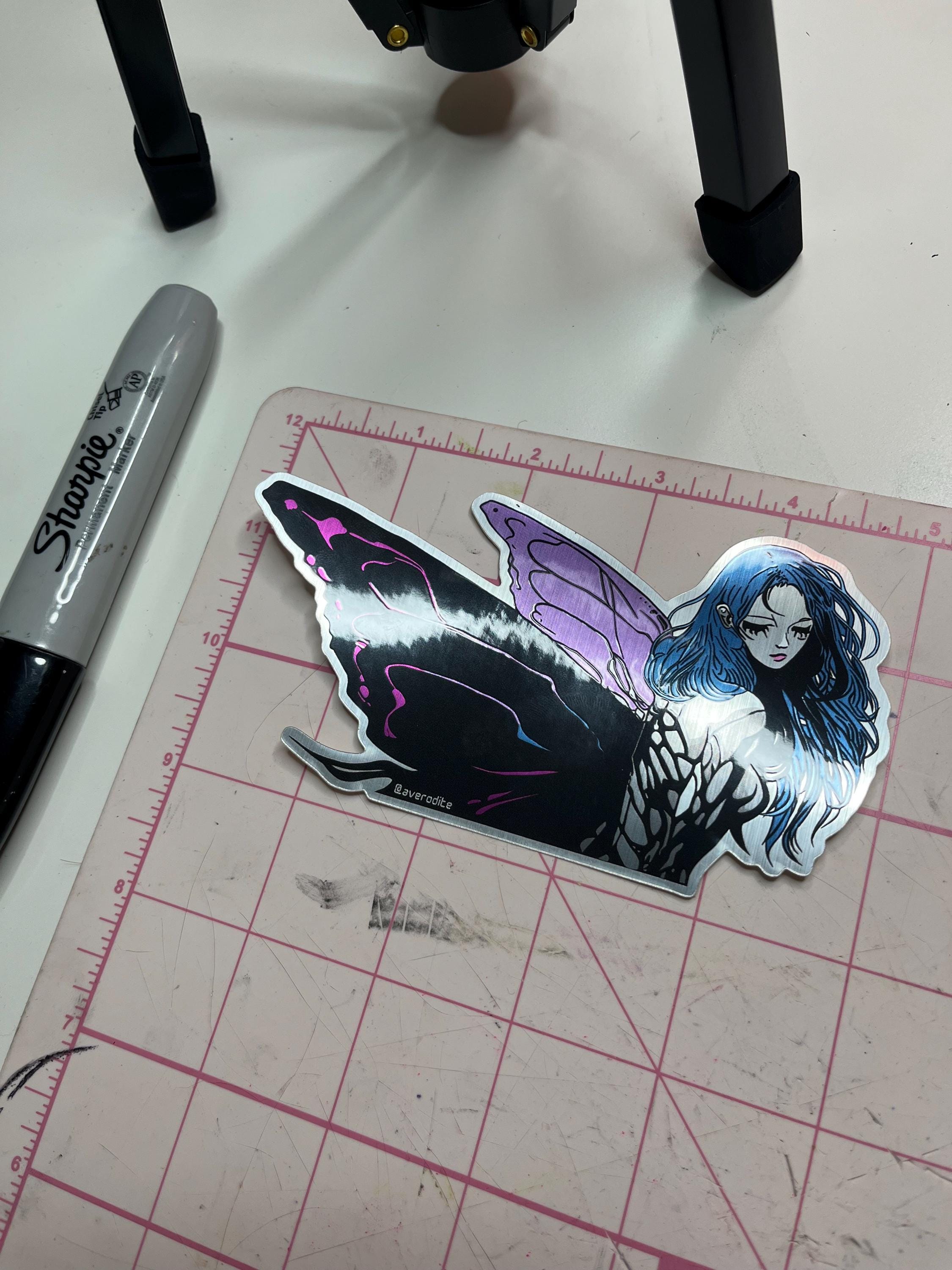 Cyber Fairy Sticker | Cyberpunk Dark Feminine Cybercore Aesthetic - Etsy