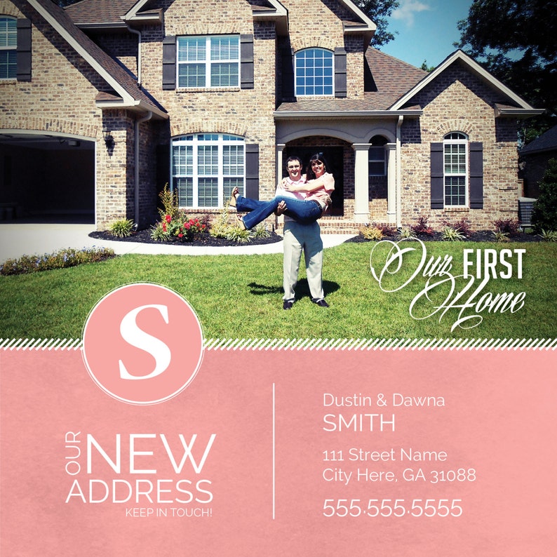 Moving Announcement Card Modern Chic Design - Etsy