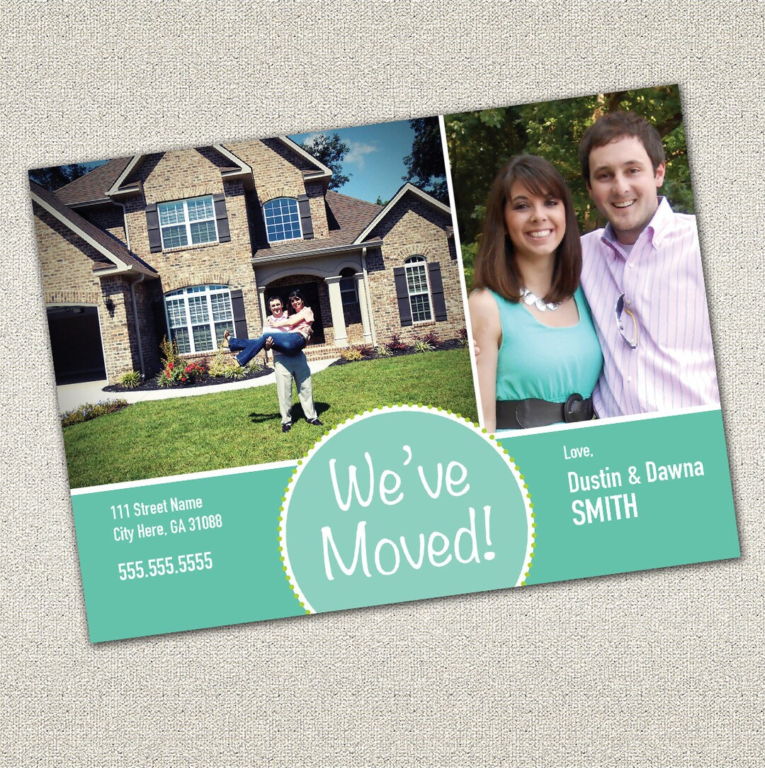 Moving Announcement Card - Modern, Chic Design - Etsy