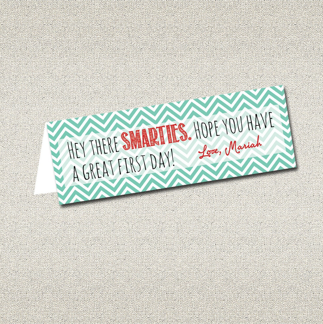 First Day of School Goodie Bag Tag Printable DIY | Hey There SMARTIES ...