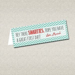 First Day of School Goodie Bag Tag Printable DIY | Hey There SMARTIES ...