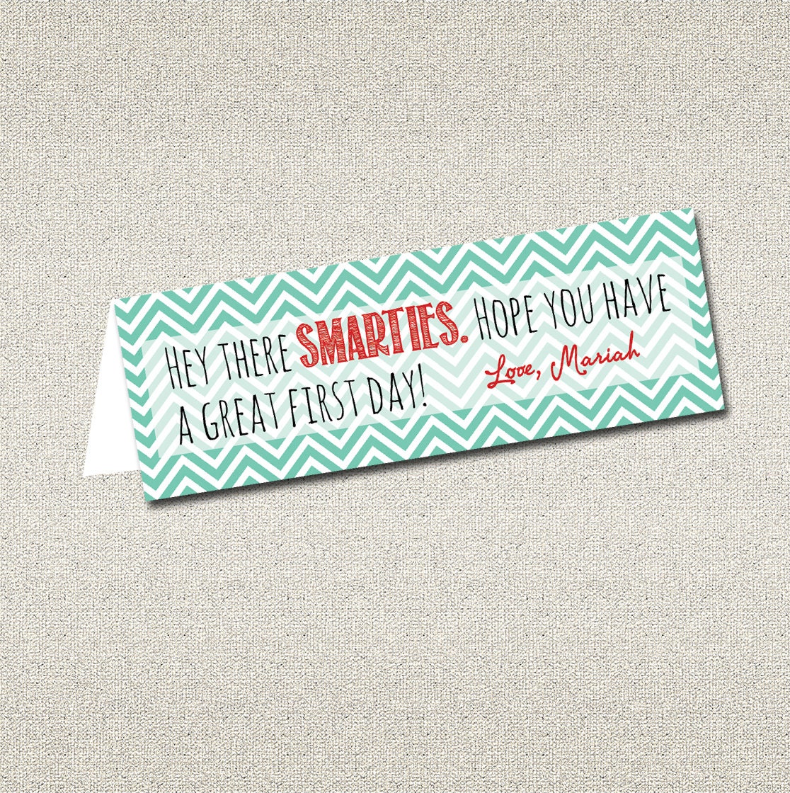 First Day of School Goodie Bag Tag Printable DIY | Hey There SMARTIES ...