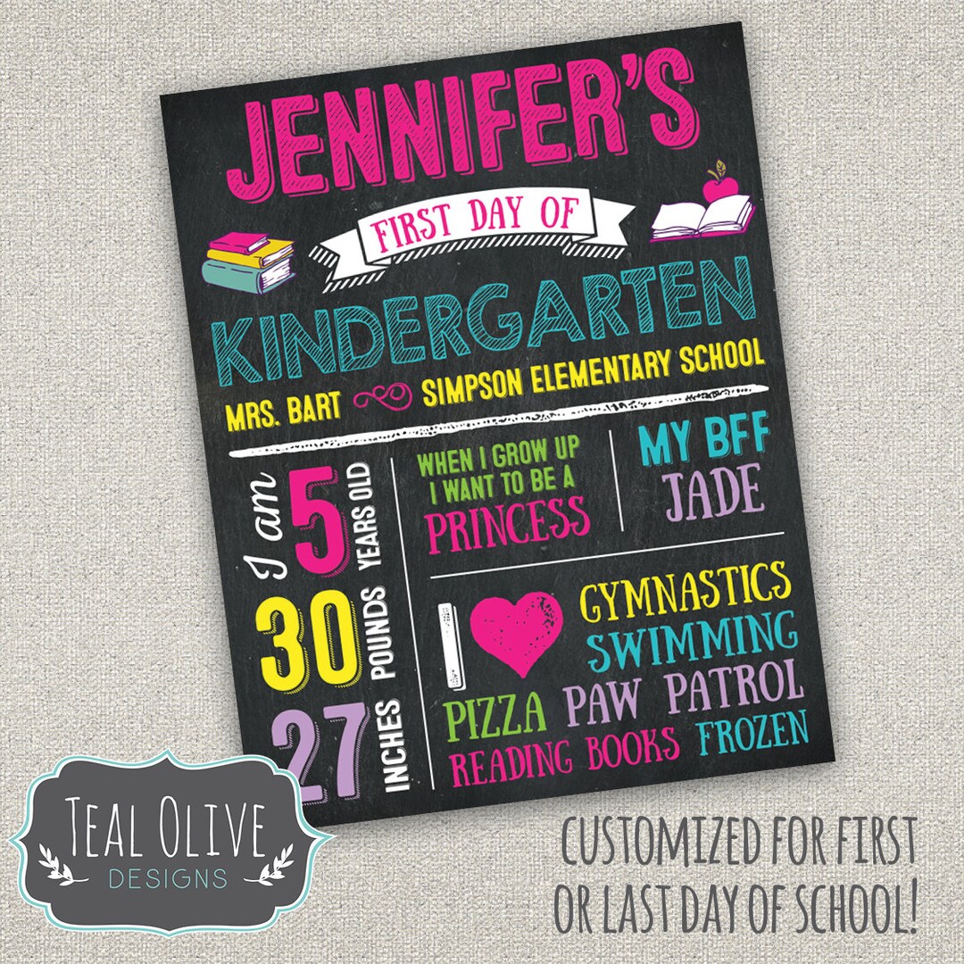 First Day of School Sign | Back to School | Last Day of School ...