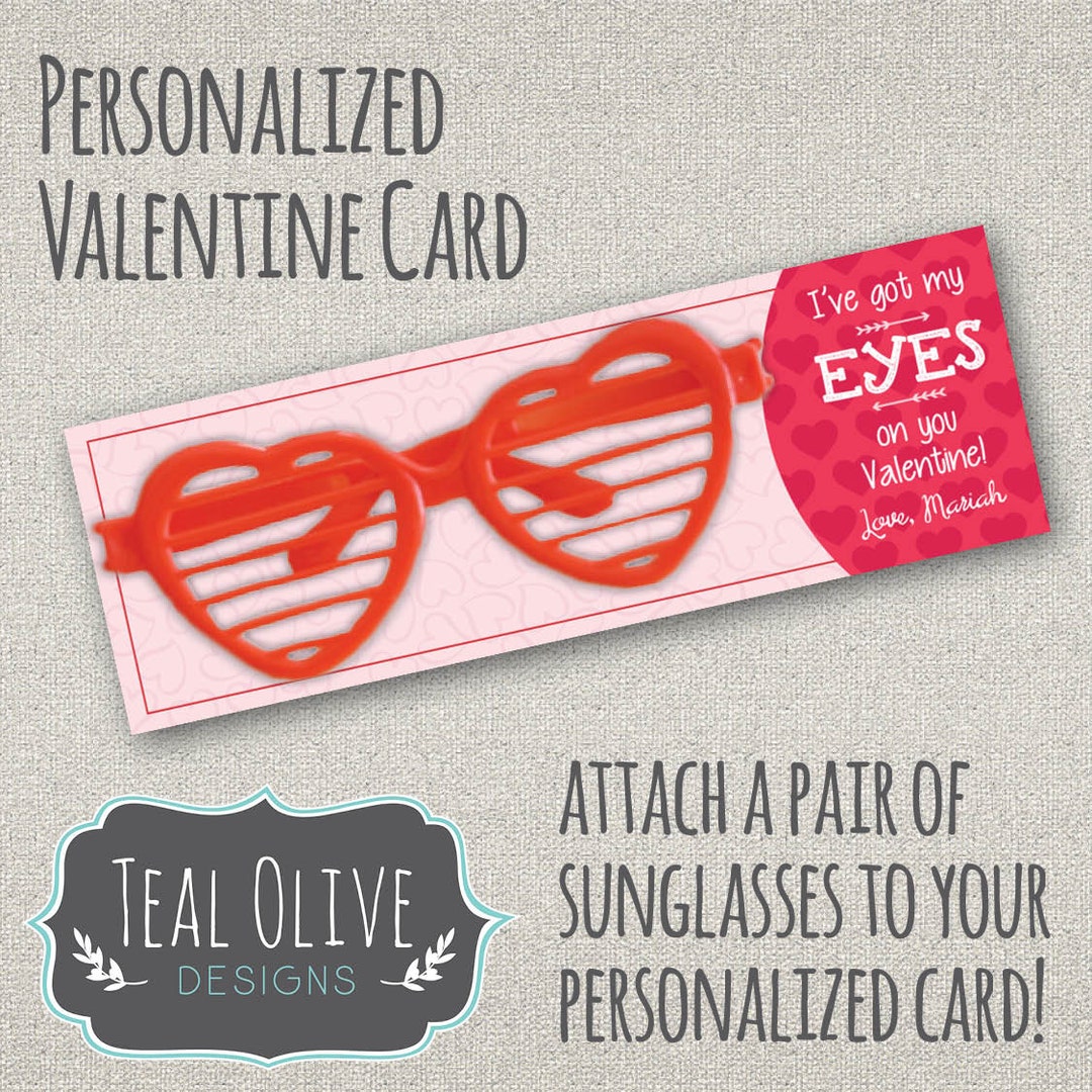 Valentine's Day Card "i've Got My Eyes on You!" DIY Printable Tag ...