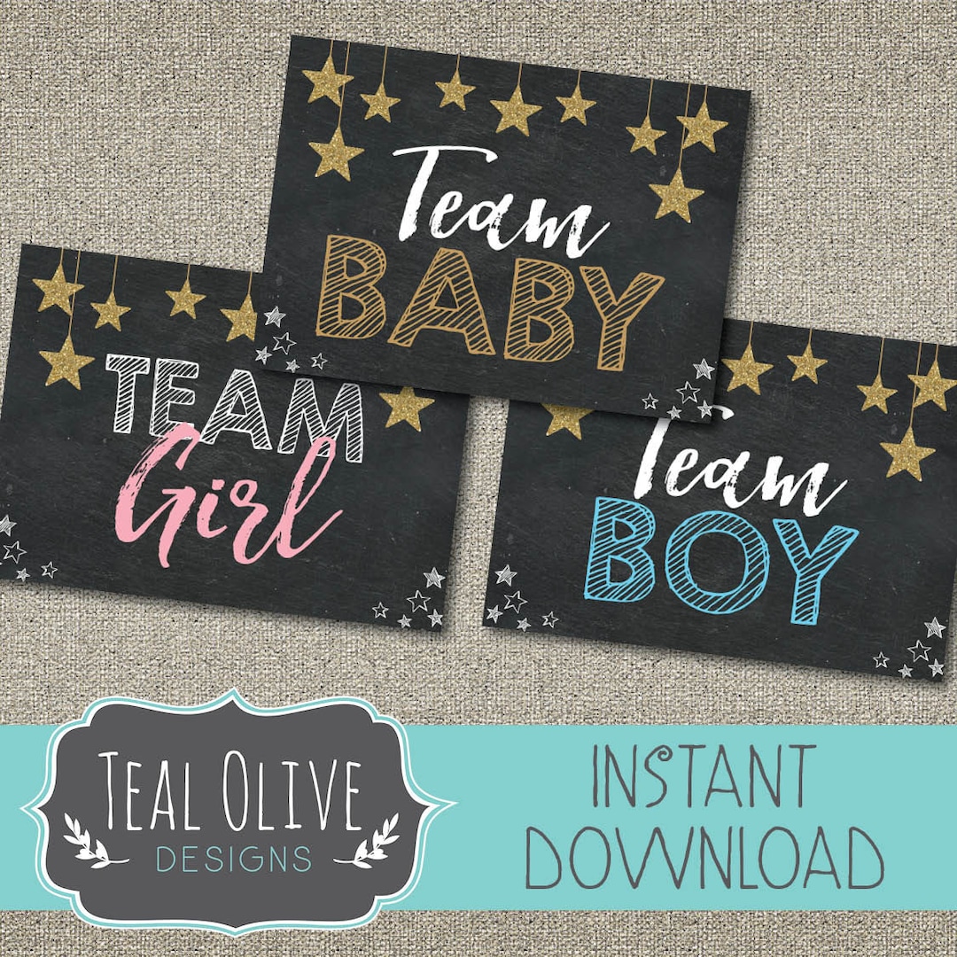 Twinkle Twinkle Little Star Gender Reveal Sign - INSTANT DOWNLOAD - 5x7 ...