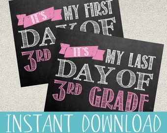 DIY Printable First and Last Day of School Signs/ Pre School - Etsy