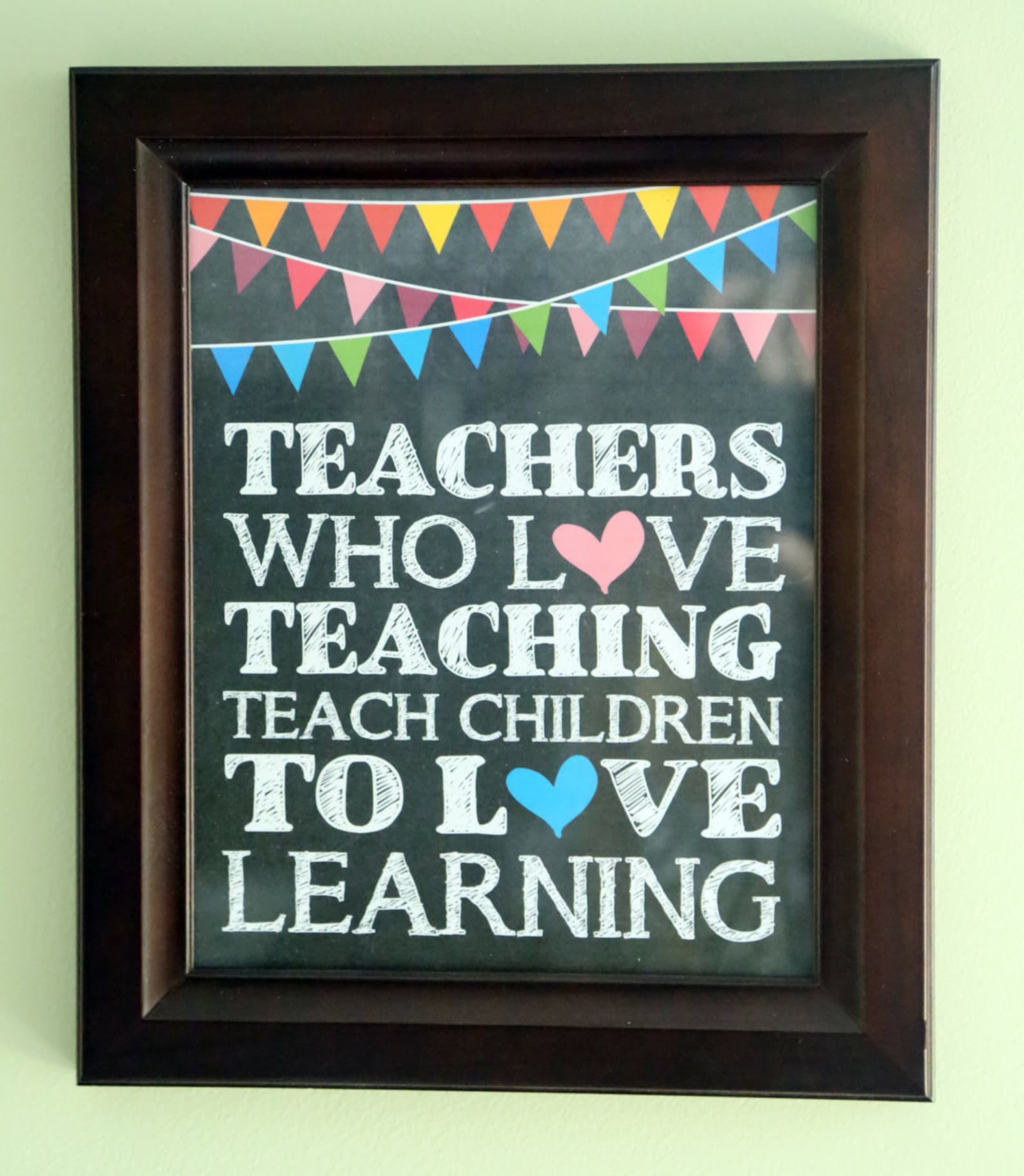 Teacher Wall Art Chalkboard Poster DIY Printable Instant | Etsy