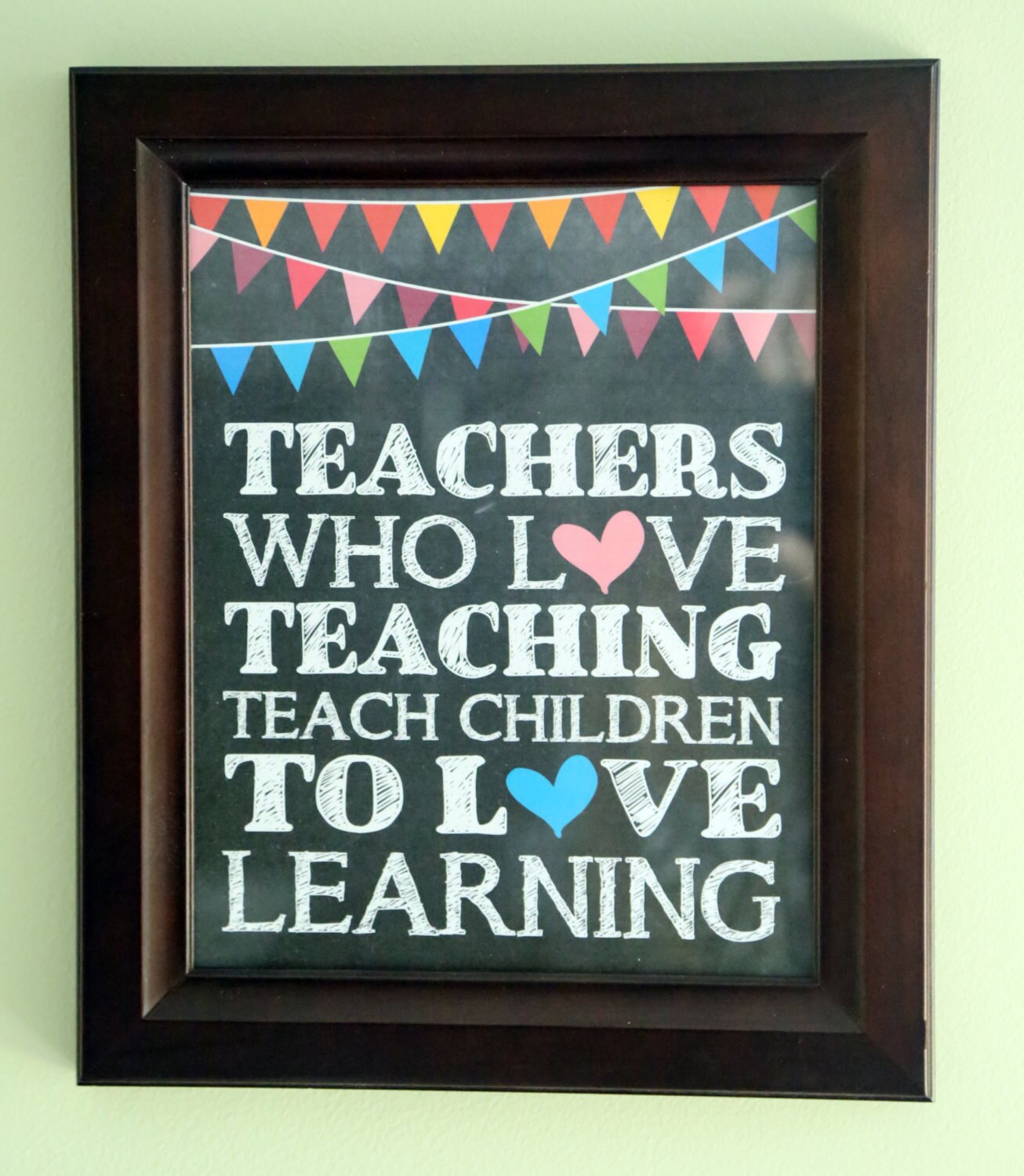 Teacher Wall Art Chalkboard Poster DIY Printable Instant | Etsy