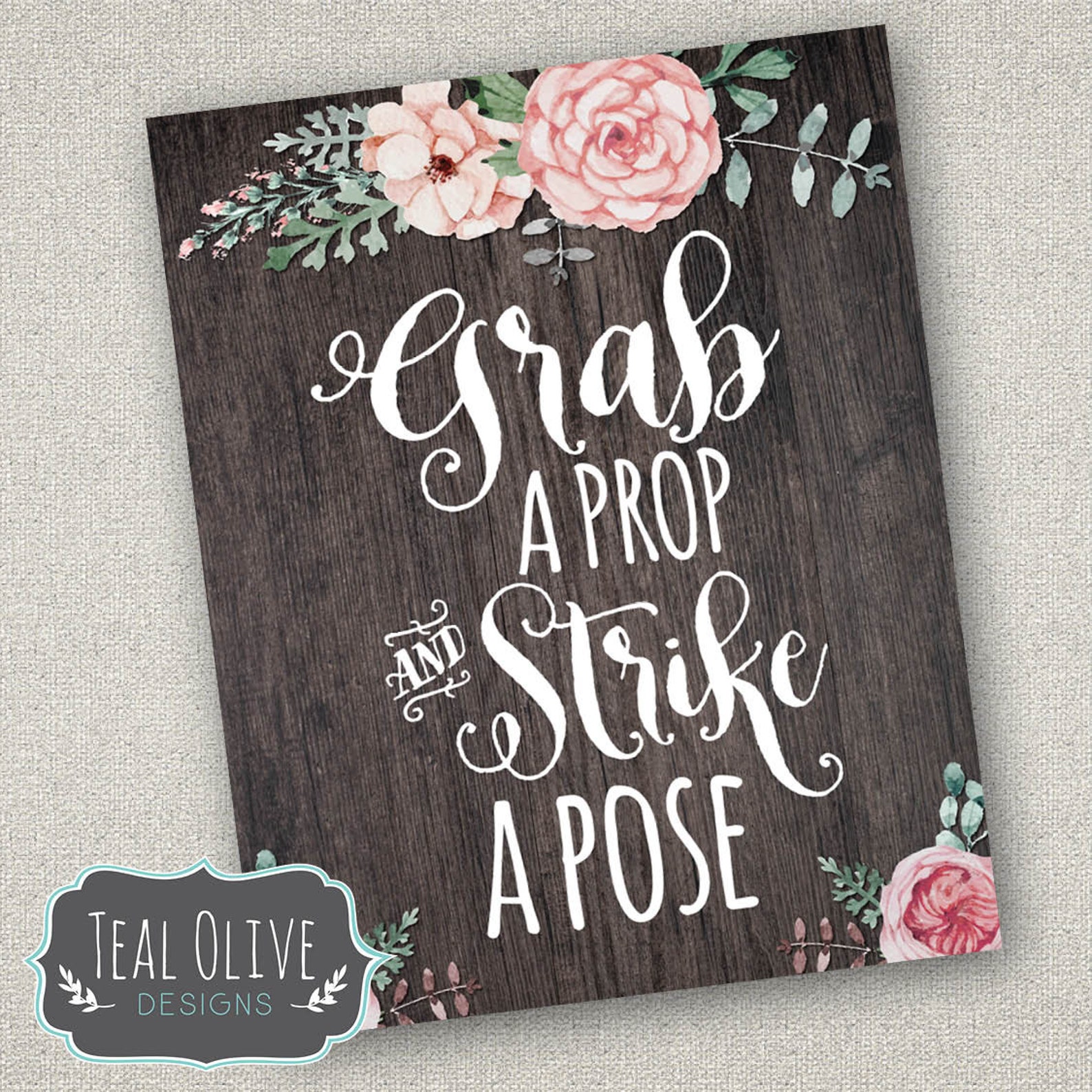 Grab a Prop and Strike a Pose Rustic Chic Wedding Wedding - Etsy