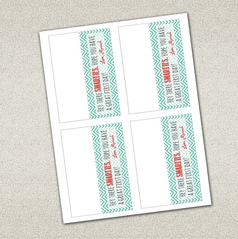 First Day of School Goodie Bag Tag Printable DIY Hey There - Etsy