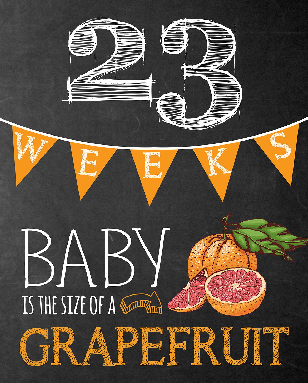 Weekly Pregnancy Chalkboard Sign Week 6-40 Package Deal 35 - Etsy