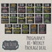 Bi-weekly Pregnancy Chalkboard Sign - Week 8-40 Package Deal 17 Signs ...