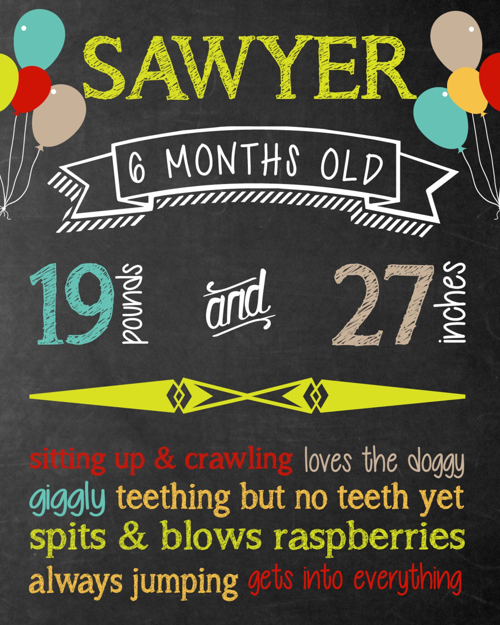 Monthly Milestone Posters for FIRST YEAR - 11 Monthly Posters Plus ...