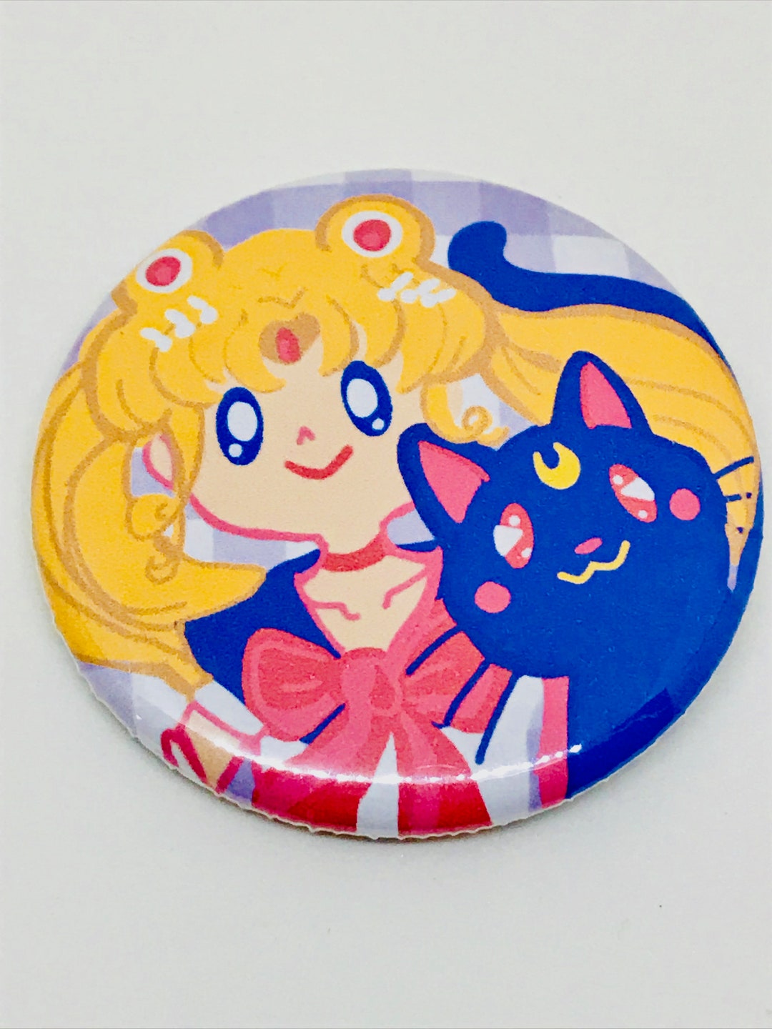 Sailor Moon & Luna Button - Etsy