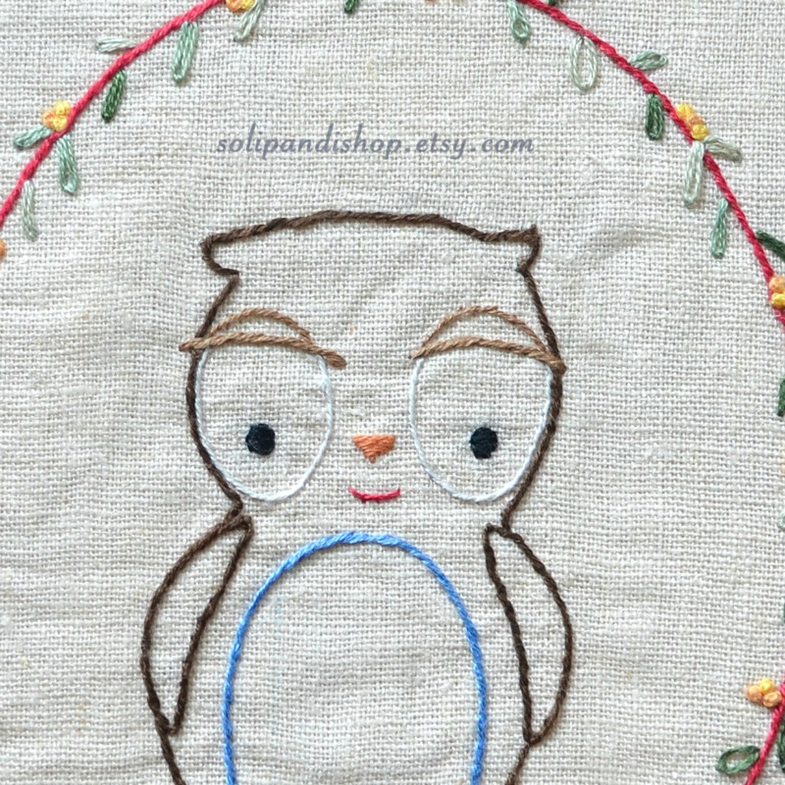 Little Friendly Owl // Hand Embroidery PDF Pattern Instand Digital ...