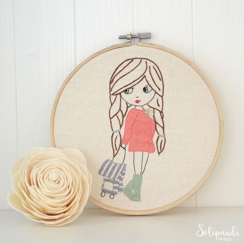 Girl Hand Embroidery PDF Pattern Instand Digital Download - Etsy