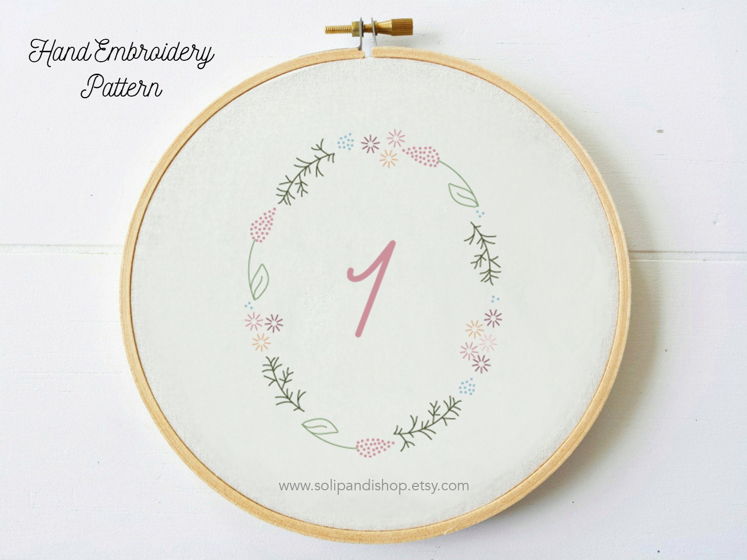 Bundle 1-10 Numbers in Floral Frame / Hand Embroidery Design - Etsy