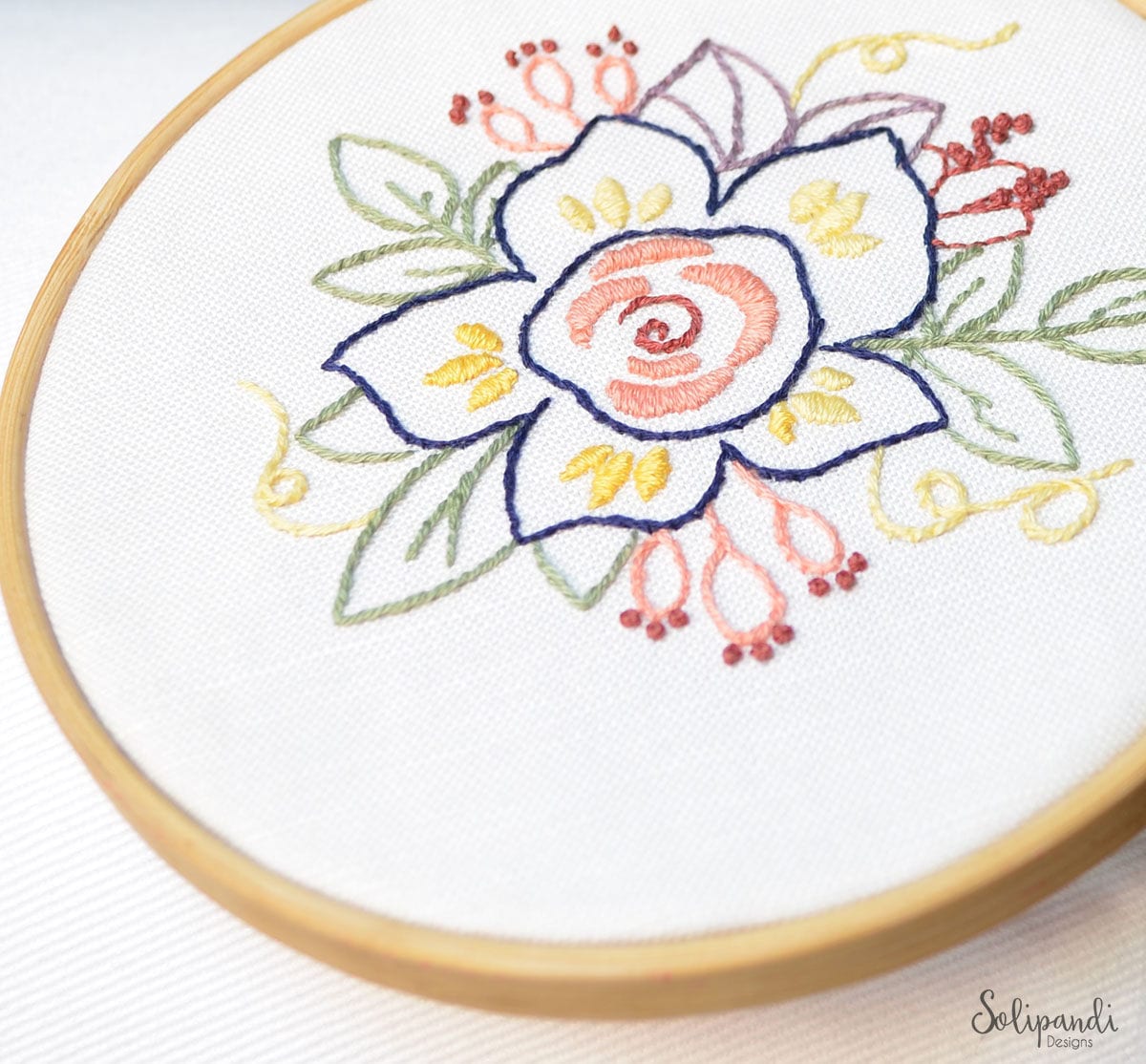 Spring Flower, Hand Embroidery PDF Pattern Instand Digital Download ...