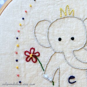 Little Elephant // Hand Embroidery PDF Pattern Instand Digital Download ...