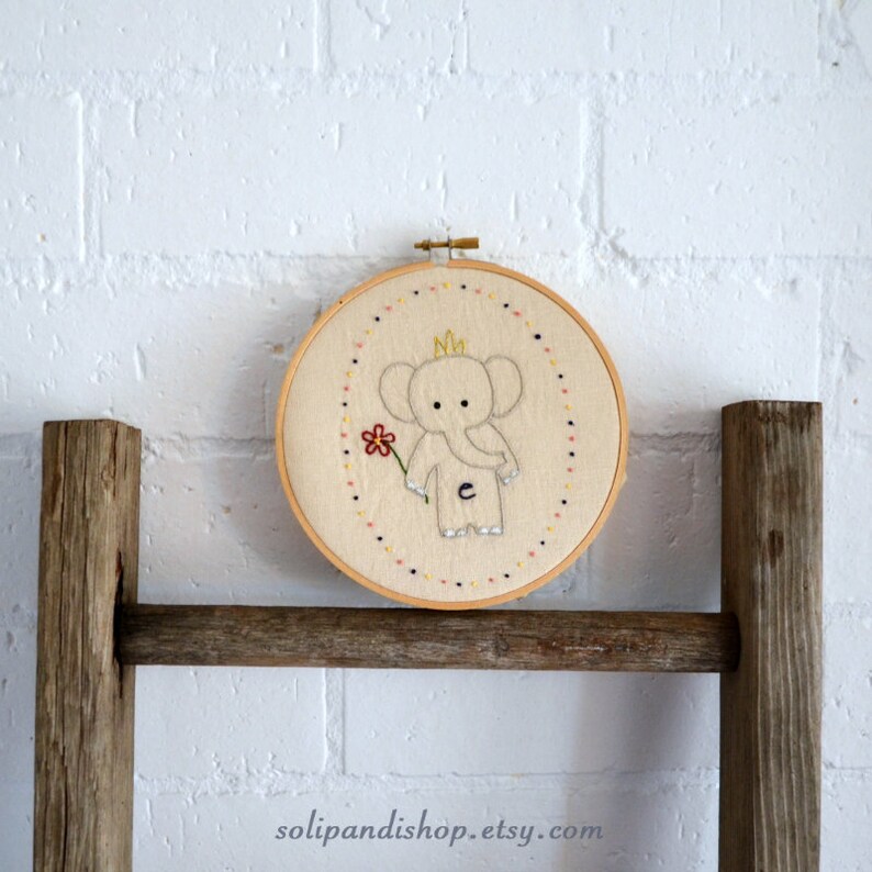 Little Elephant // Hand Embroidery PDF Pattern Instand Digital Download ...