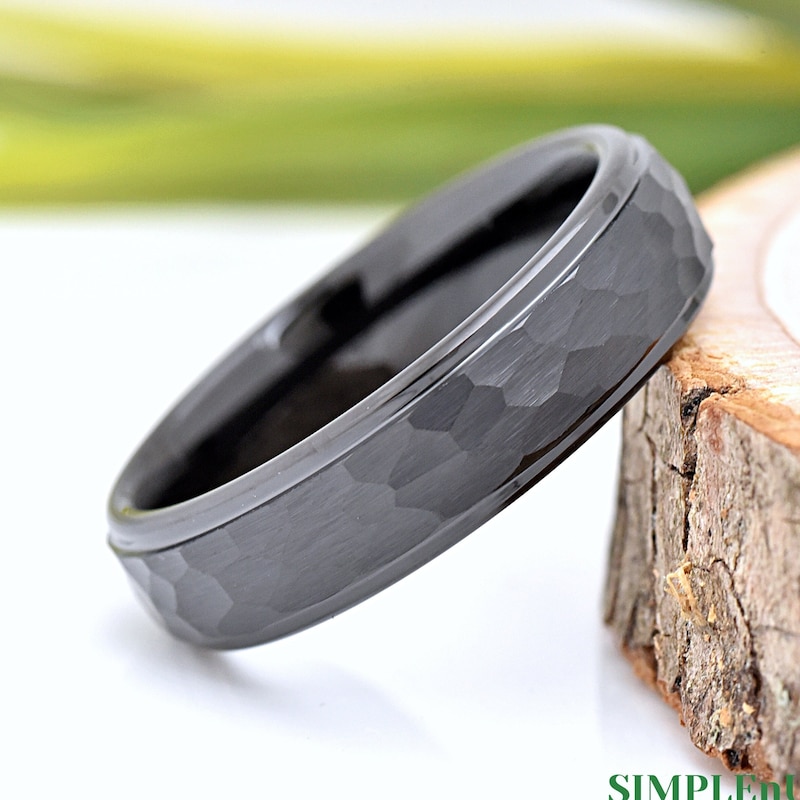 Hammered Mens Ring - Etsy