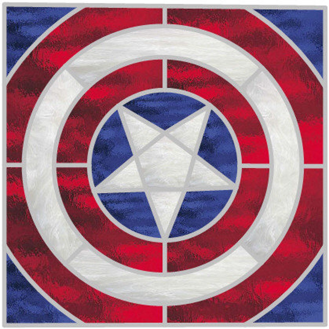 Captain America Lighted Glass Block - Etsy