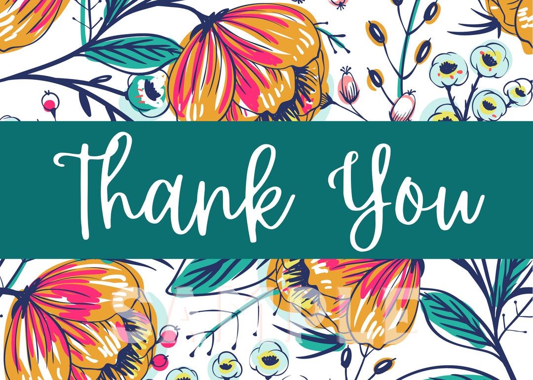 Printable Thank You Card - Etsy