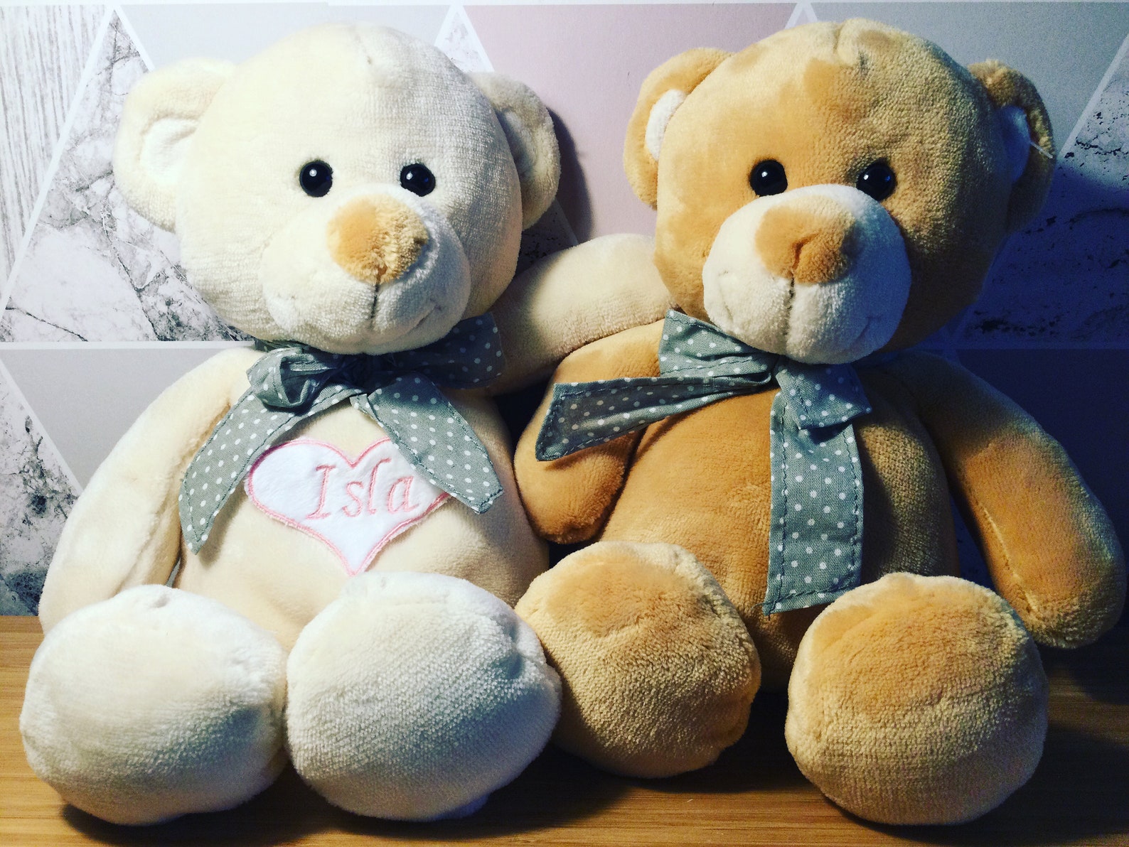 Personalised Velvet Soft Touch Teddy Bear, 1st Birthday Gift ...