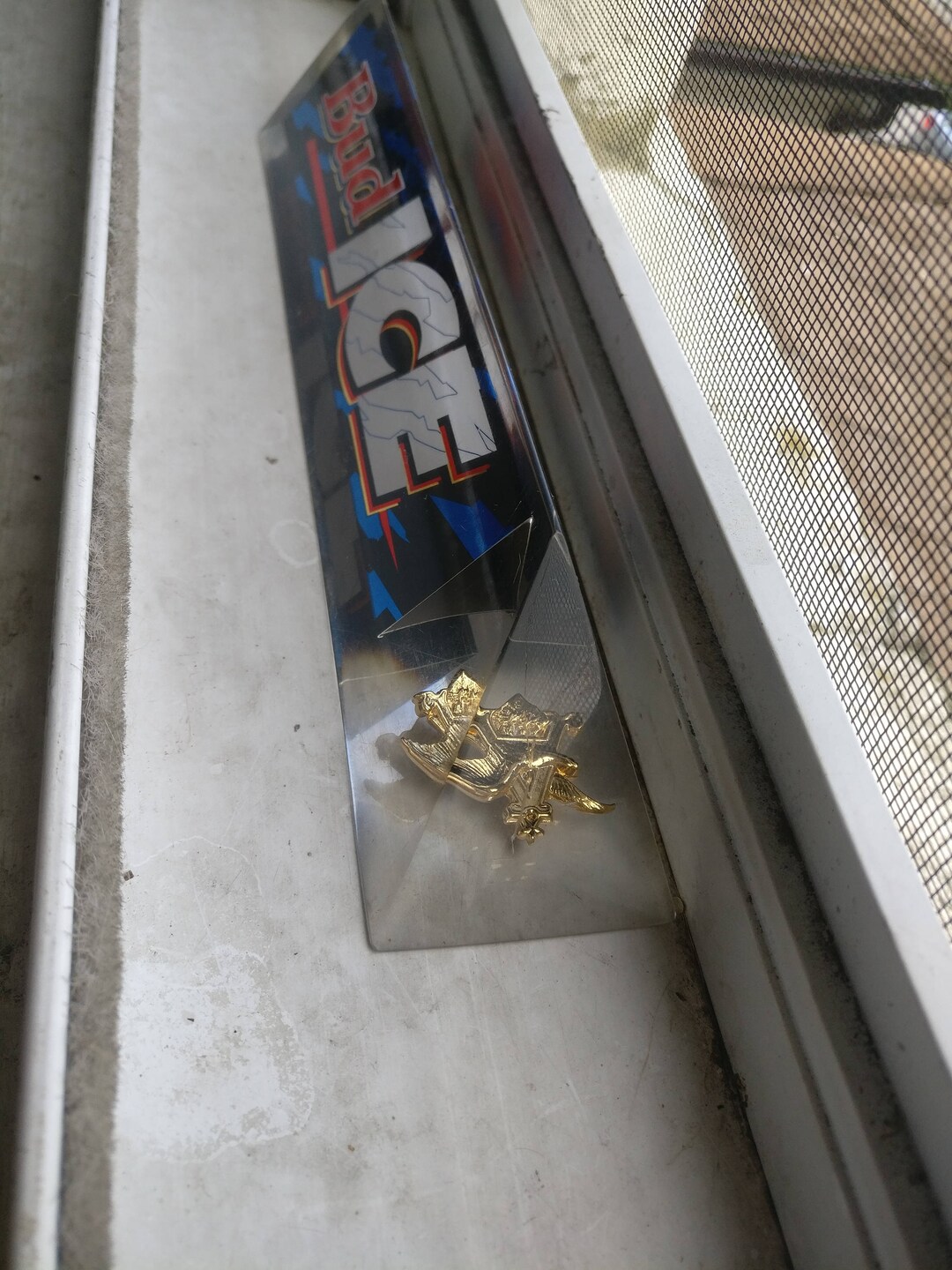 Bud Ice Gold Emblem Beer Tap Handle From a Famous New York City West ...