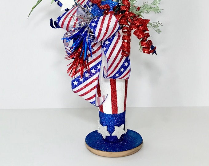 Tall Uncle Sam Top Hat 4th of July Patriotic Centerpiece Party ...