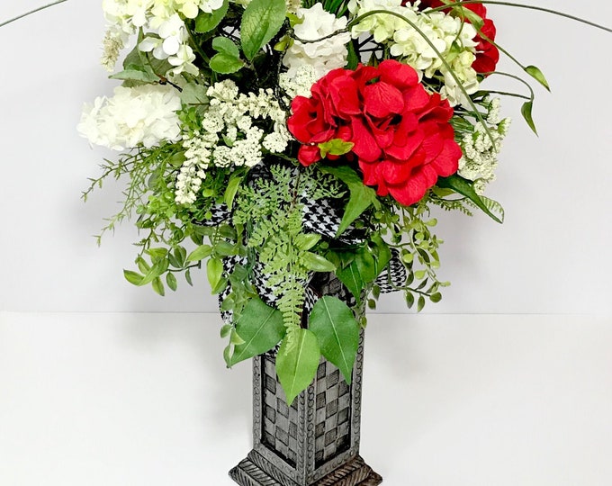 Floral Candlestick Candleholder Tall Flower Arrangement, Centerpiece ...