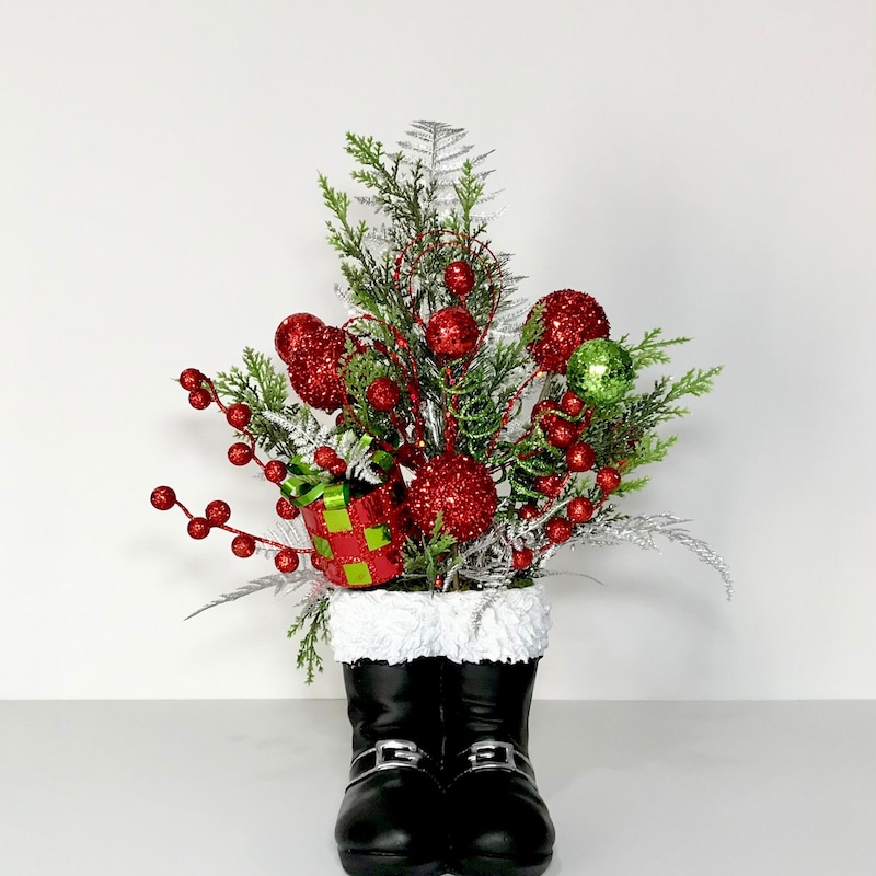 Christmas Decoration Santa Boots - Etsy
